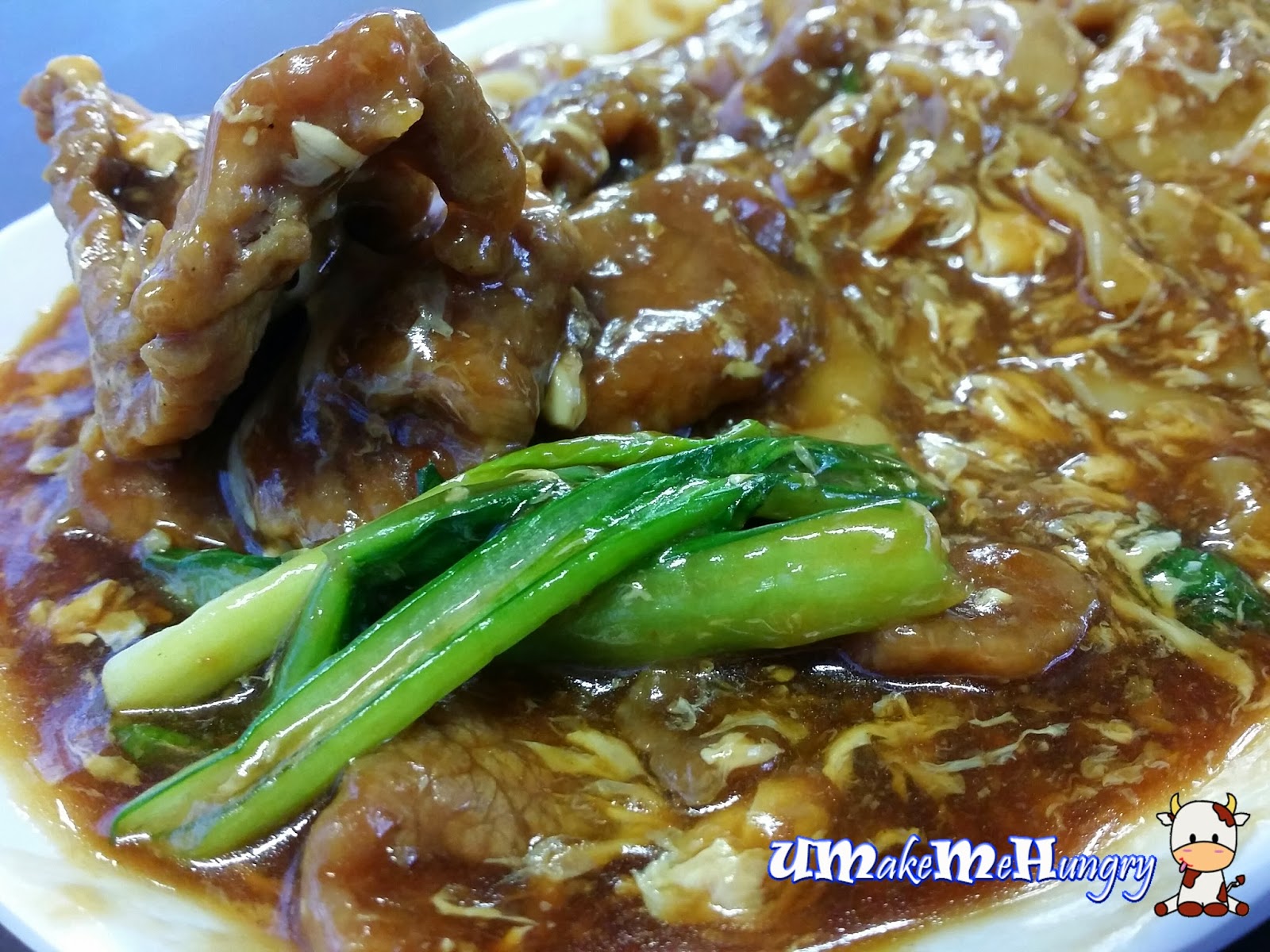 Beef together with vegetables and its eggy gravy