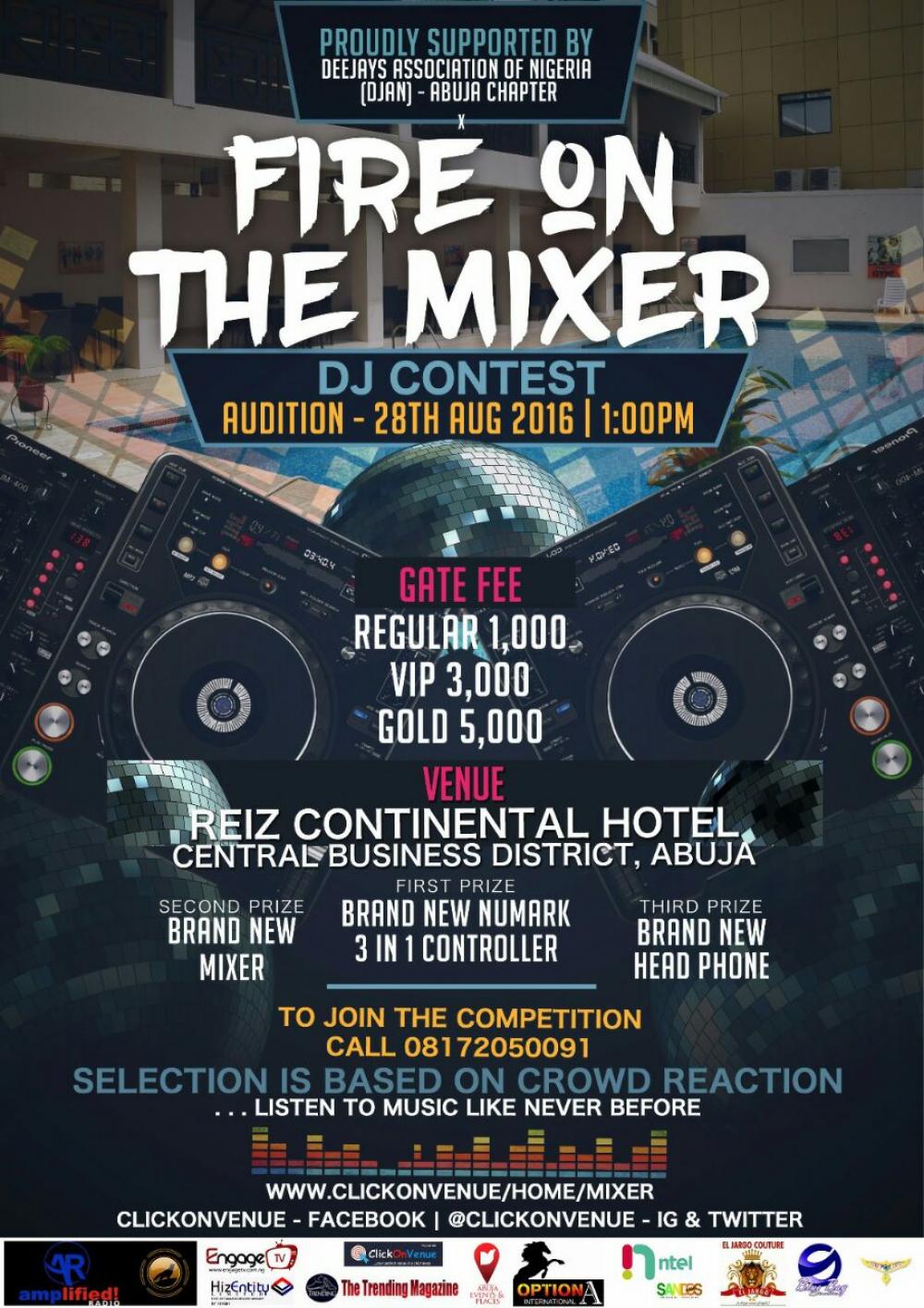 Abuja DJ Competition 2016: ‘Fire on The Mixer’