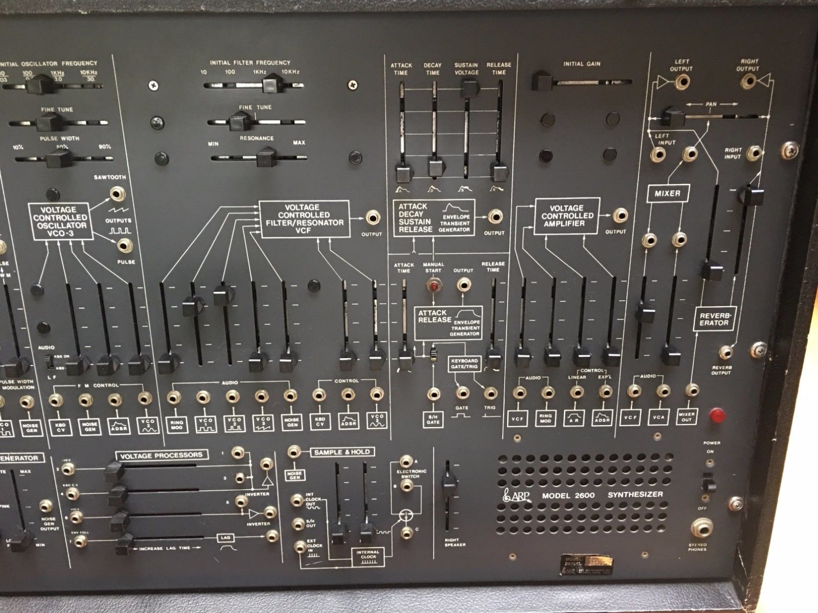 MATRIXSYNTH: Vintage 1973 Vintage ARP 2600 SN 36832 w/ Matching Keyboard