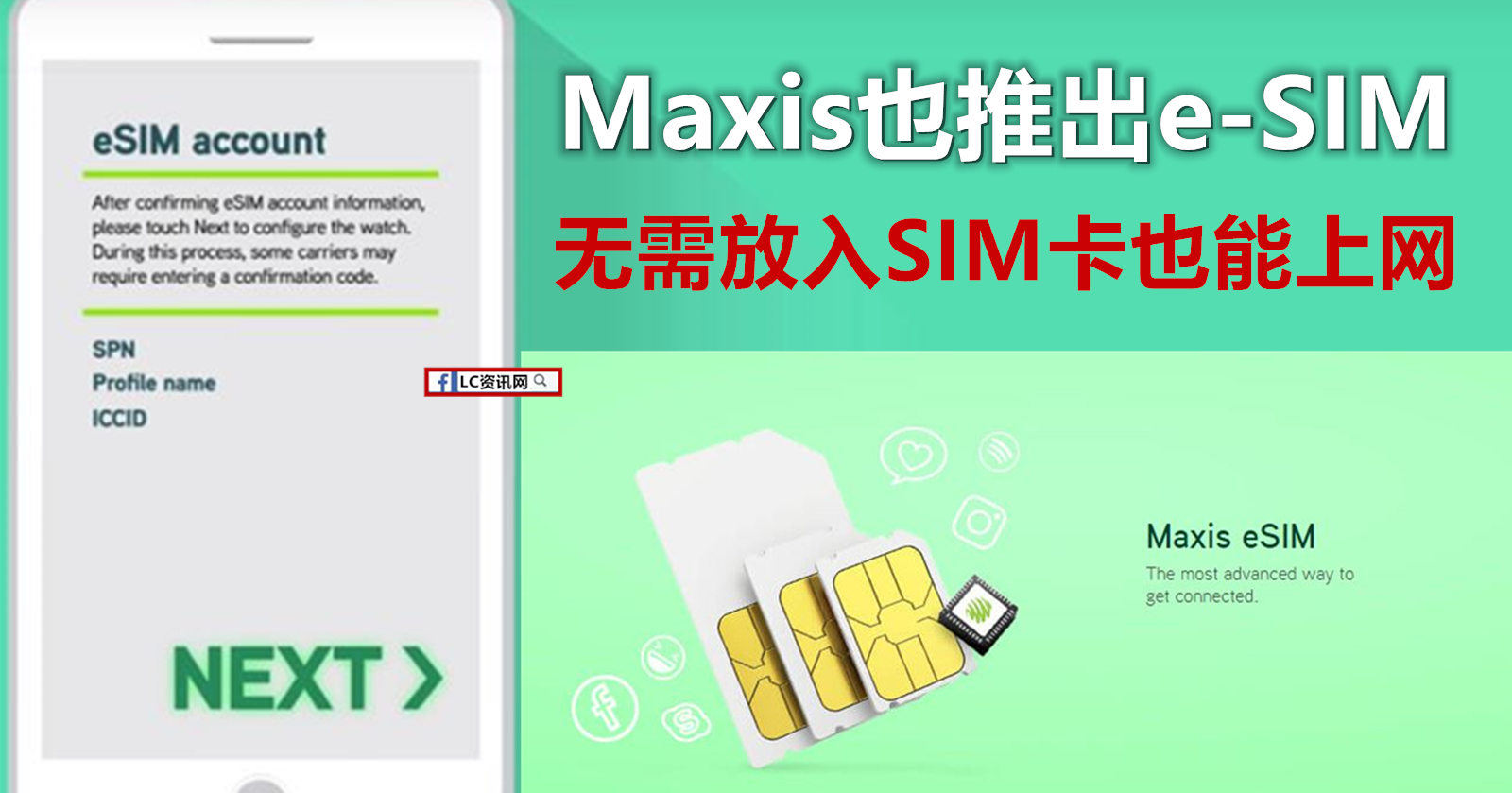 Maxis也推出e-SIM了