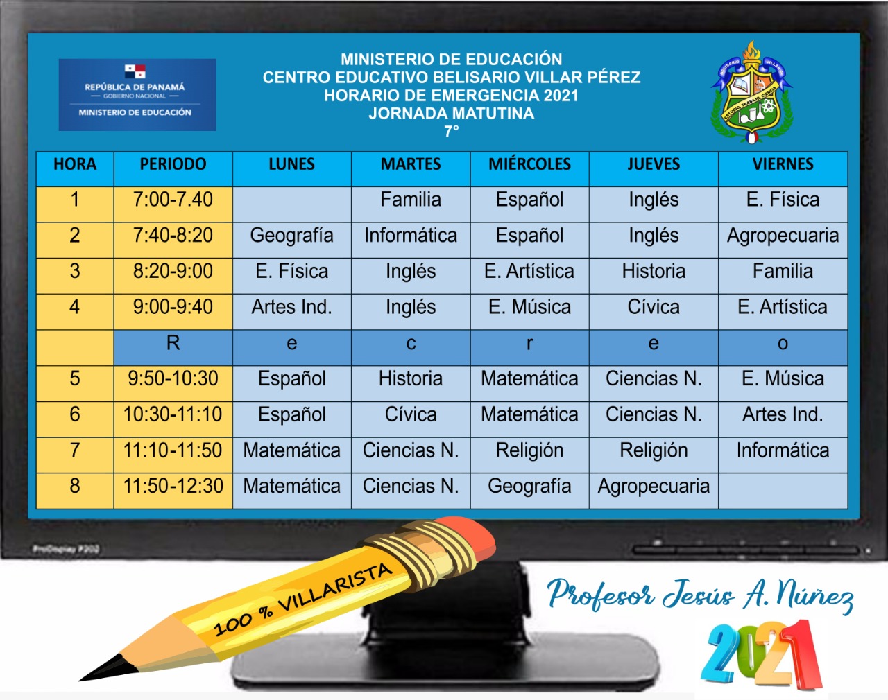 C.E.B.V.P. ESPAÑOL 7º A,B,C,D,E, AÑO LECTIVO 2021.