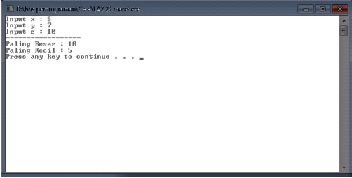 giikha: CODING MENCARI NILAI TERBESAR DAN NILAI TERKECIL C++