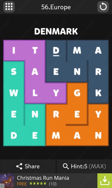 Words Block! - Level 56 (Europe) ~ Doors Geek