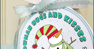 Christmas Snowman Printable Label "Snowman Hugs and Kisses" - Parties ...