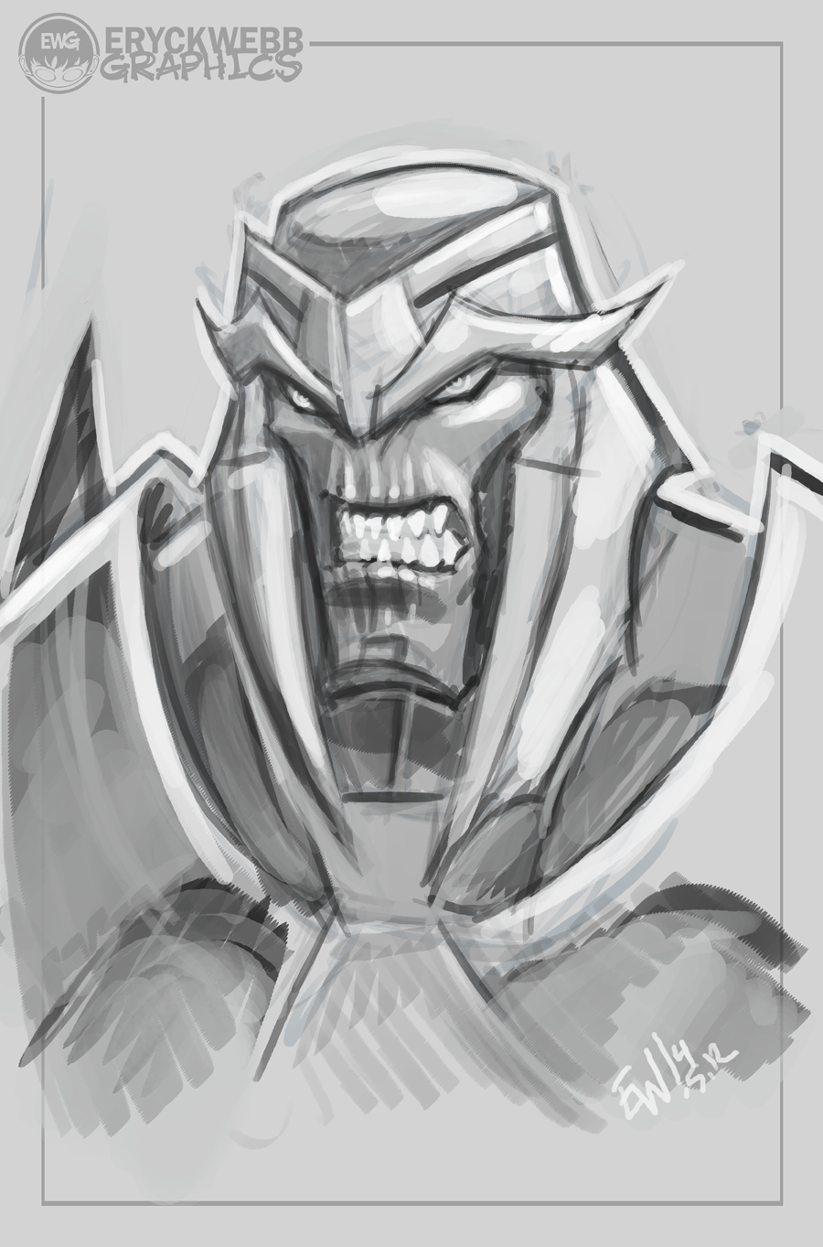 Transformers Prime Megatron Drawing