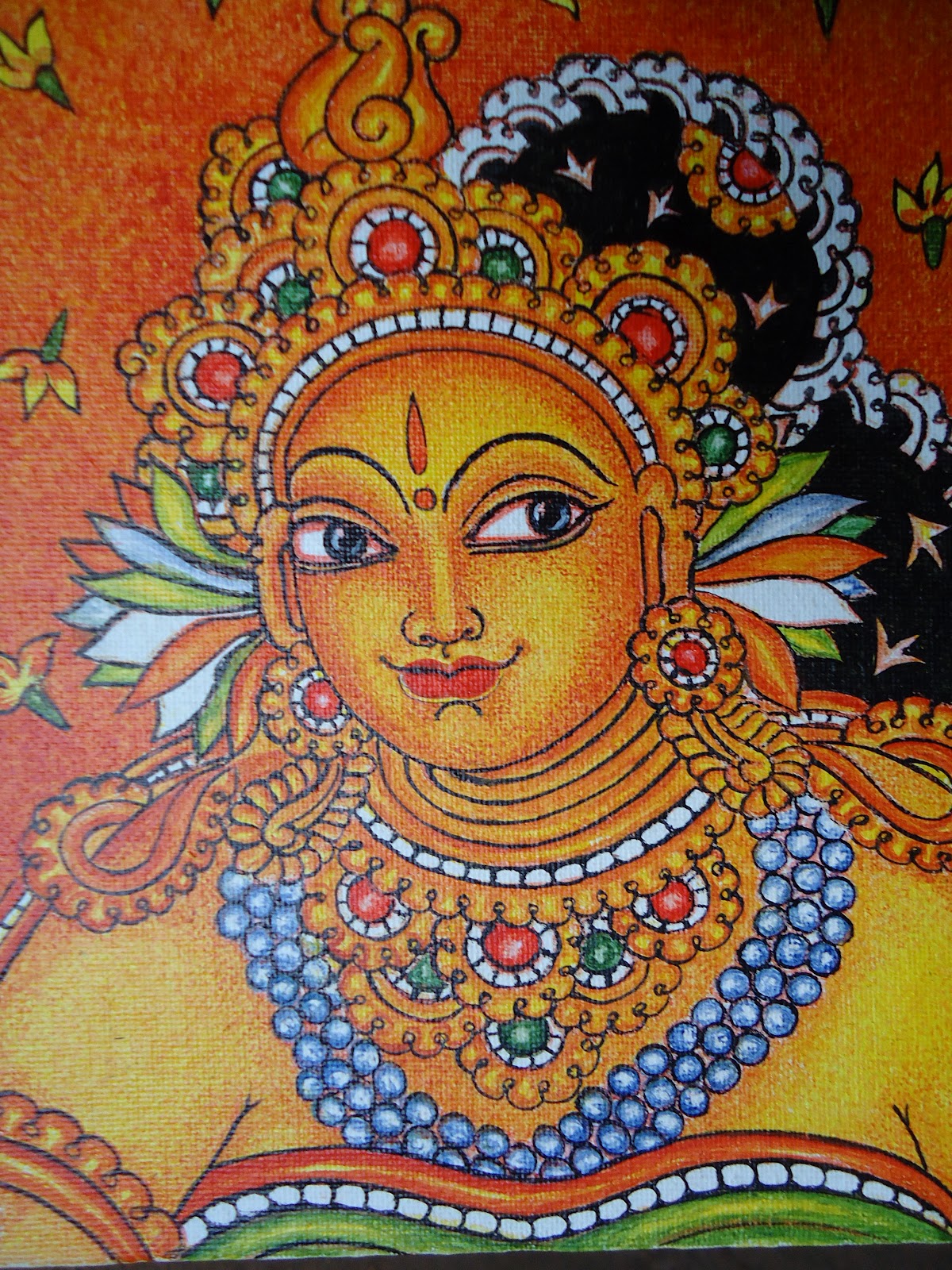 ദേവകല‌ ---- mural paintings: devi--muralpainting