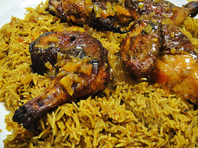 Maryam's Culinary Wonders: 1110. Qatari Chicken Machboos