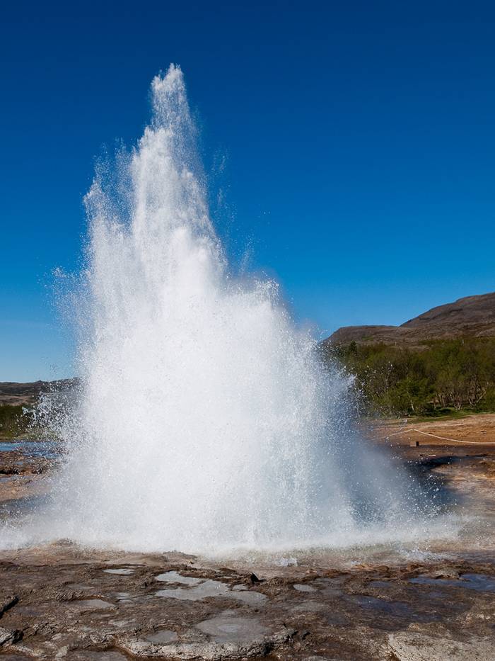 Strokkur Erupting in Iceland ~ Great Panorama Picture