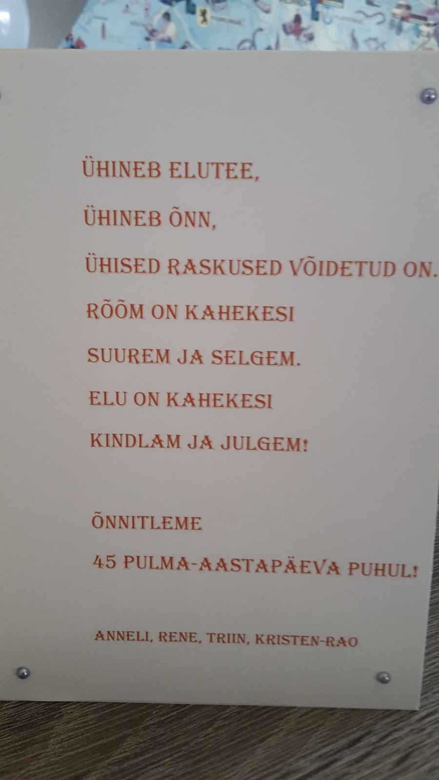 Vanemate pulma-aastapäev