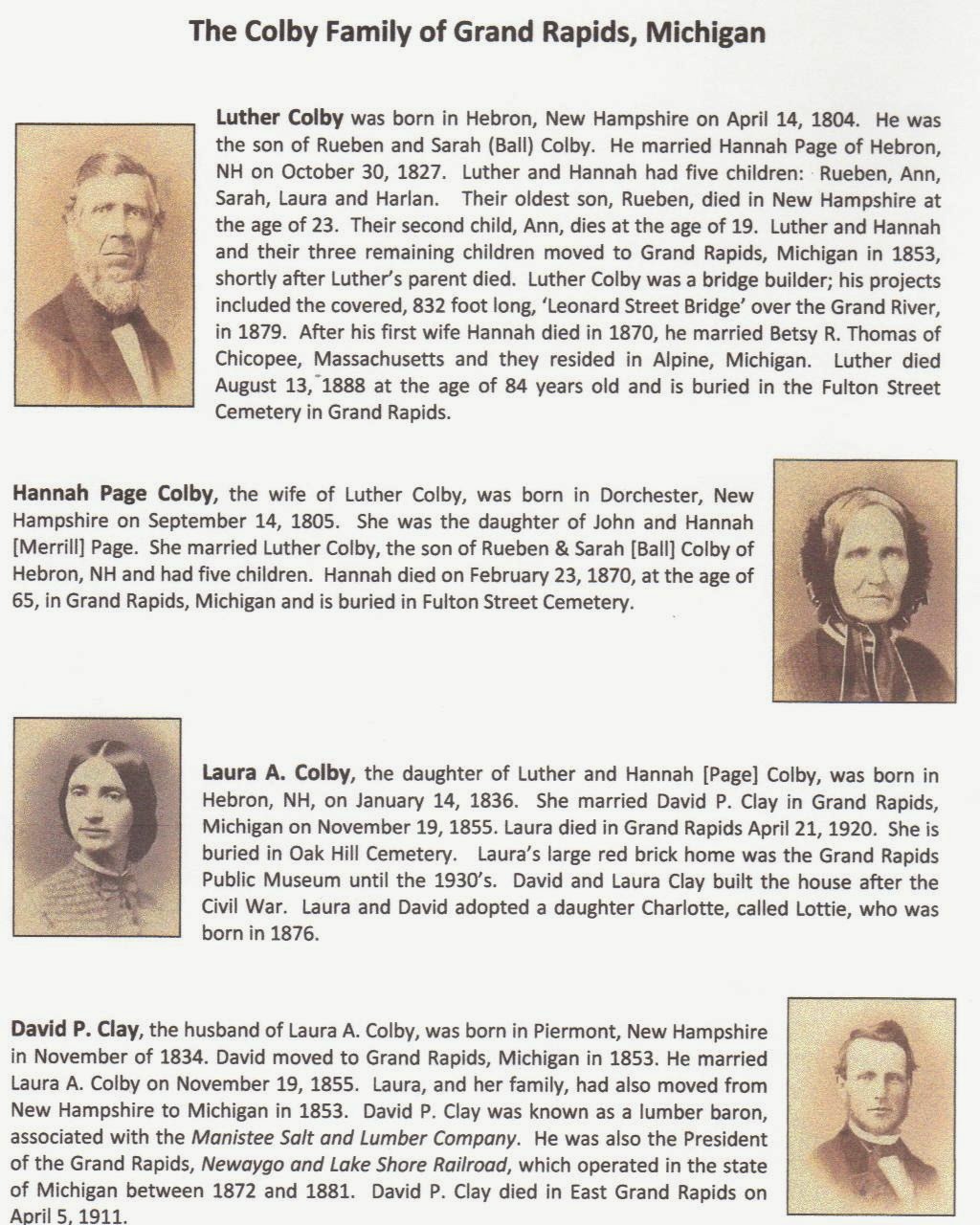 AnceStory Archives: Colby Family of Grand Rapids Michigan
