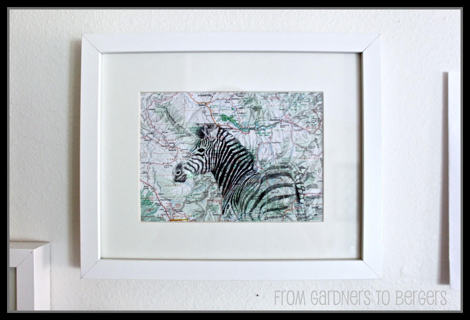 from Gardners 2 Bergers: 20 Cent Zebra Map Art