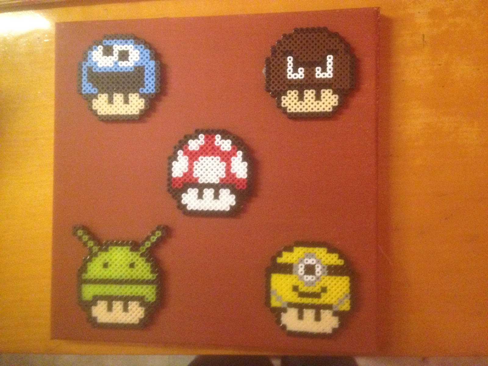 StitchesYarn: El rincón de Jimmy: Cuadro Setas Hama beads / Hama beads ...