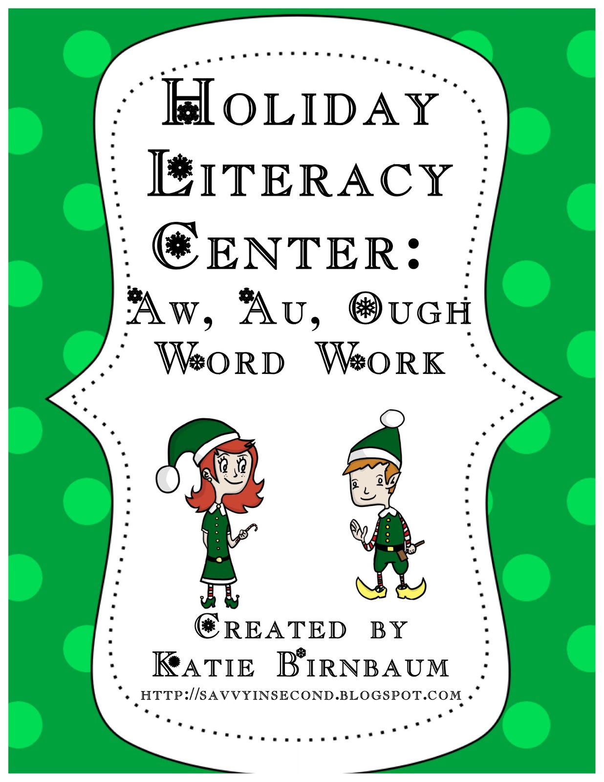 Savvy in Second: Christmas Literacy Centers