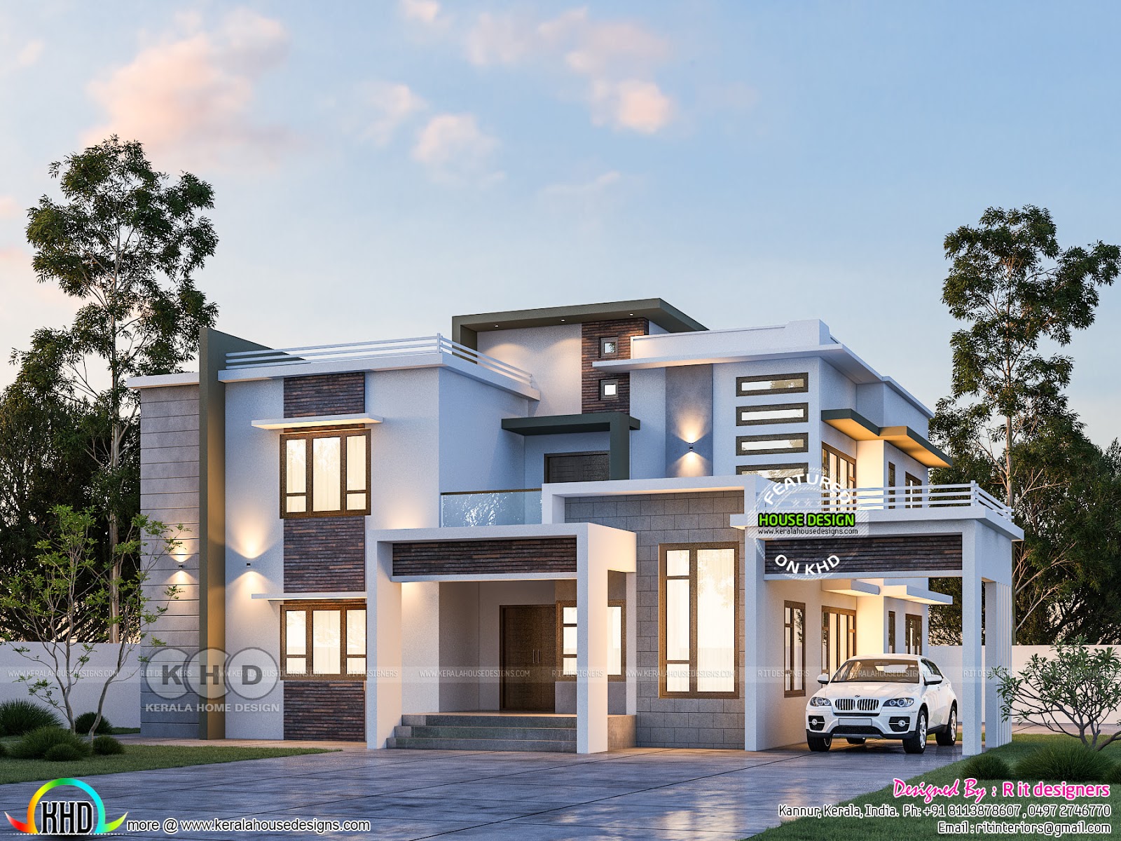 3348 sq-ft contemporary modern residence rendering - Kerala Home Design ...