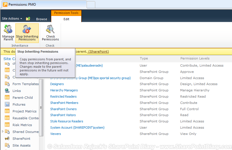 Set Permissions and Restrict Access to SharePoint Views - SharePoint Diary