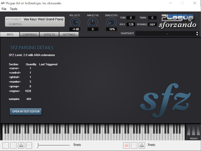 Settings in Sforzando