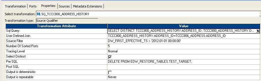 Informatica: Source Qualifier Transformation.