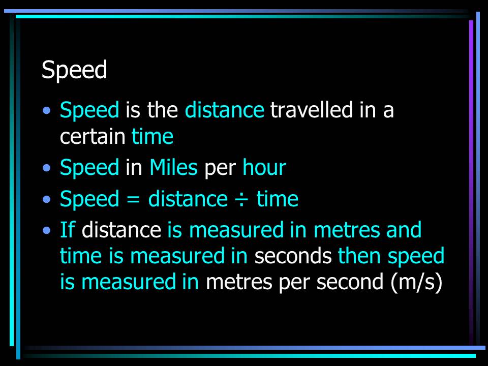 Y11 Additional GCSE Physics: distance, speed, velocity, vectors and scalars
