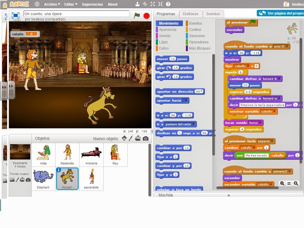 Blog curso: De espectador a programador: Historia Colaborativa en Scratch