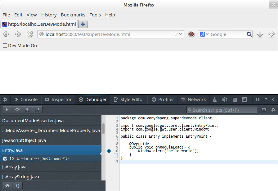 Fix It Anyway Gwt Super Dev Mode