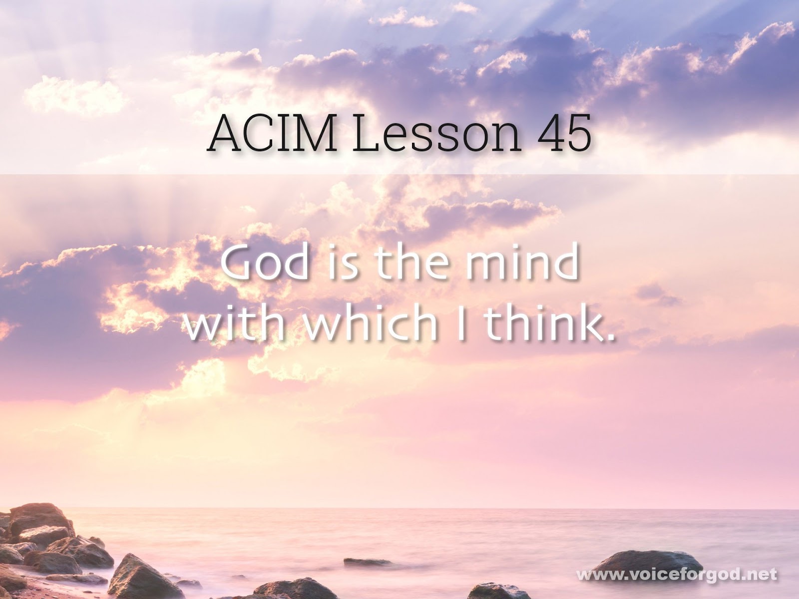 Miracle Life: ACIM Workbook Lesson 45