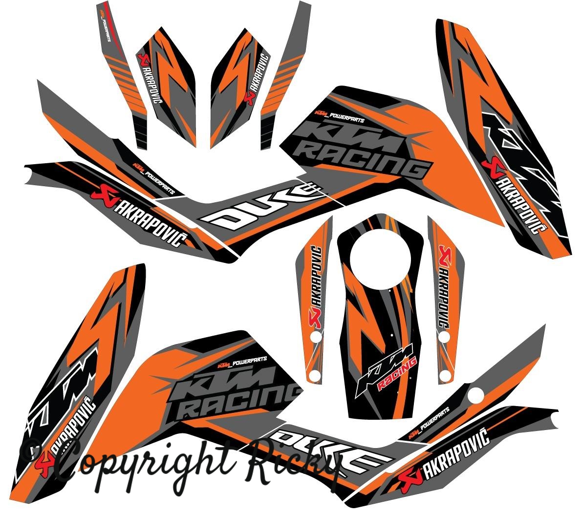 KTM Duke Custom Decals Graphics: New Custom Design Graphics KTM Duke ...