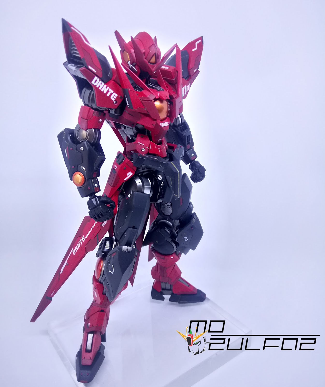 Custom Build: MG 1/100 Exia Dark Matter "Dante Devil Trigger Mecha"