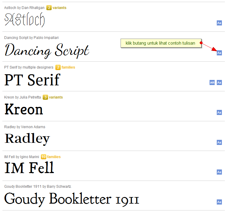 Font Baru Dari Google Web Fonts |Tutorial Blogger Blogspot