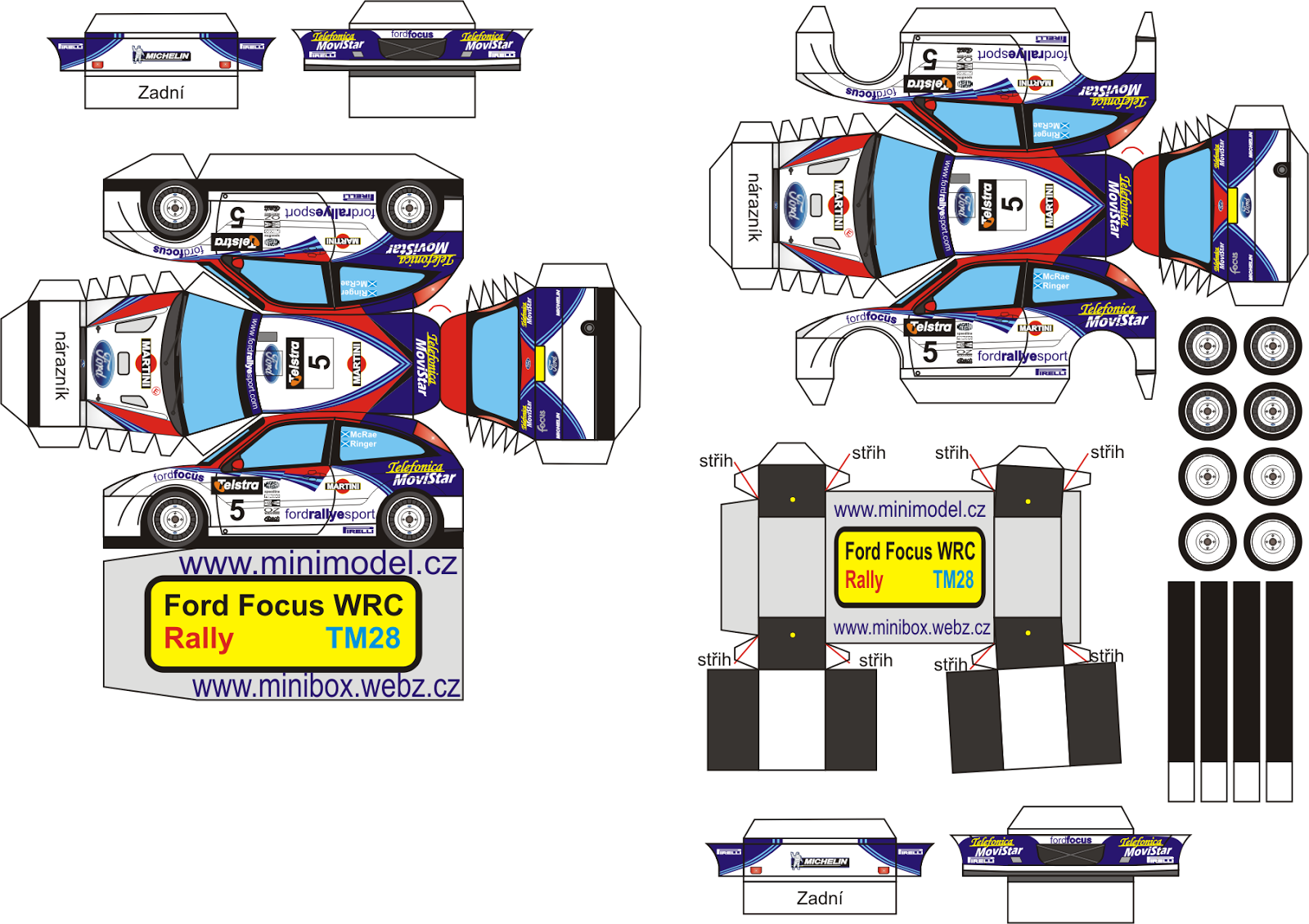 SP. Papel Modelismo: PaperCraft - Ford Focus WRC Rally