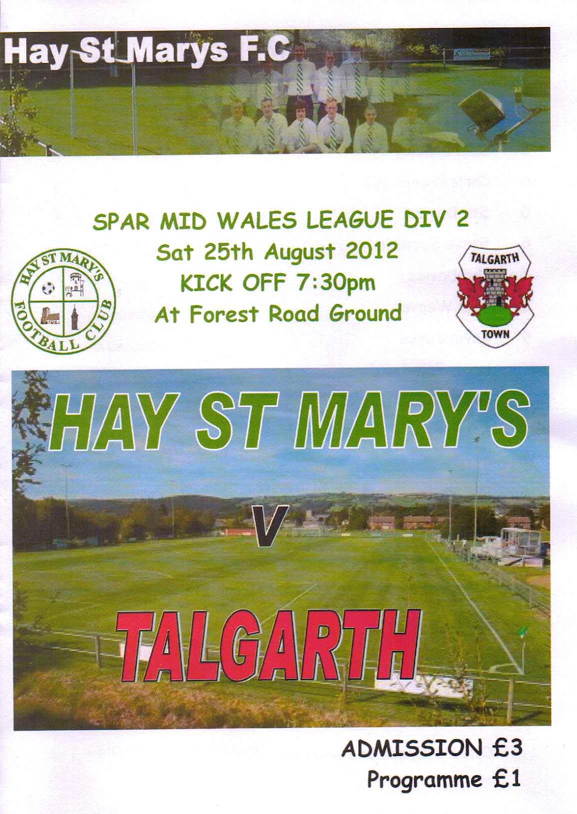 Hay St Mary's v Talgarth Town