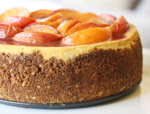lisa is cooking: Bourbon-Roasted Peach Cheesecake