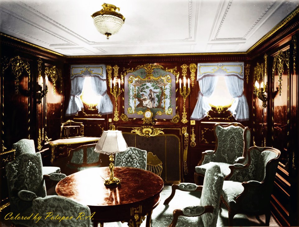 ERA DE OURO DOS NAVIOS: Suítes Parlour Do Titanic