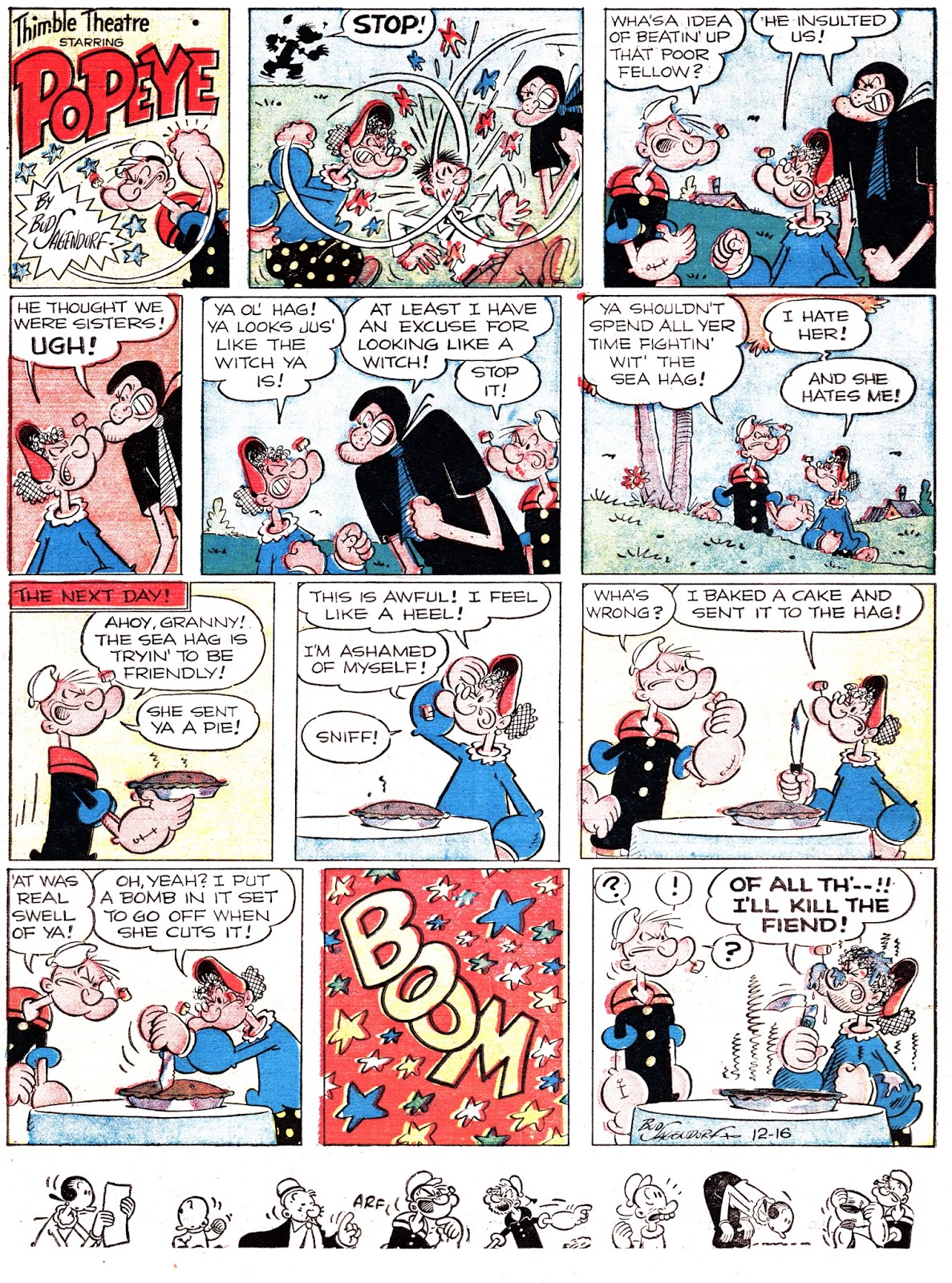 Ominous Octopus Omnibus: Popeye By Bud Sagendorf