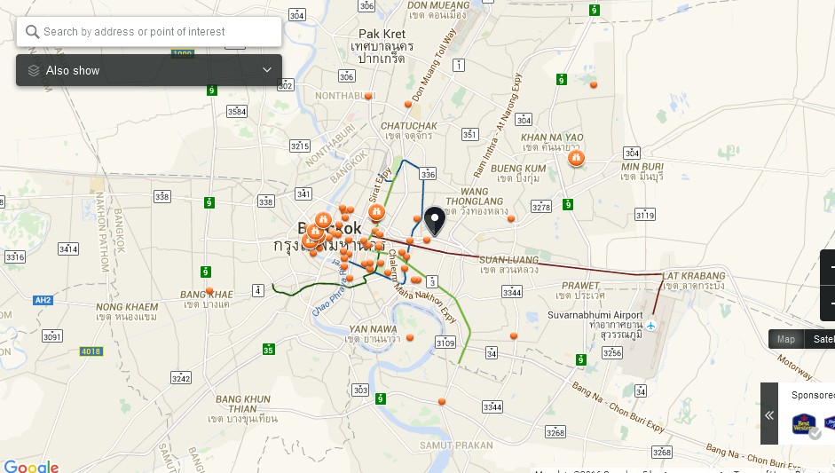 Central Plaza Grand Rama 9 Bangkok Map - Tourist Attractions in Bangkok ...