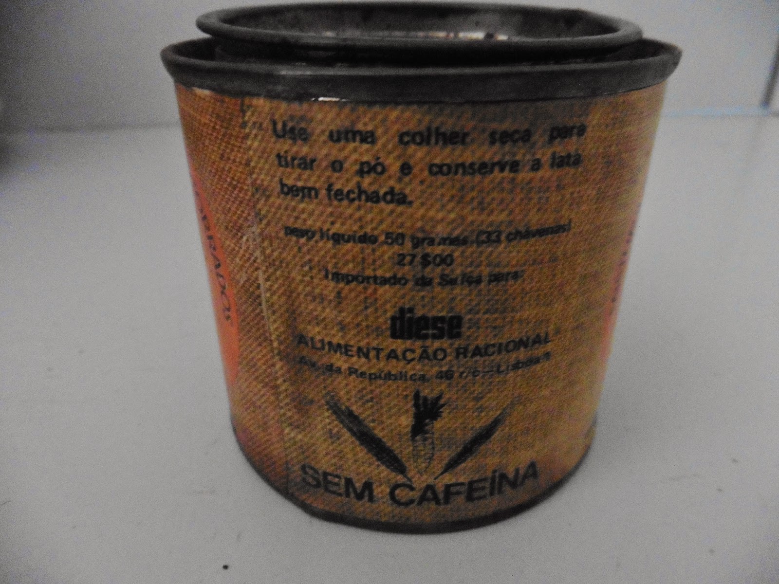 Café - O Prazer de Colecionar Memórias: LATA DE CAFÉ "SINE CAFÉ"