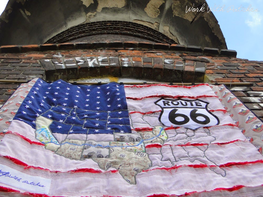Route 66 quilt flag