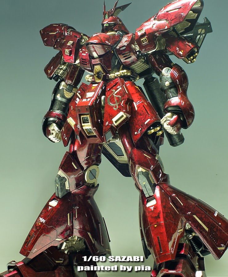 Painted Build: Neo Grade 1/60 MSN-04 Sazabi "Marble Paint Style"