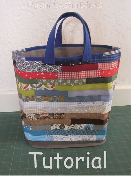 Jane lost with many ideas in France: Tutorial - scrappy basket