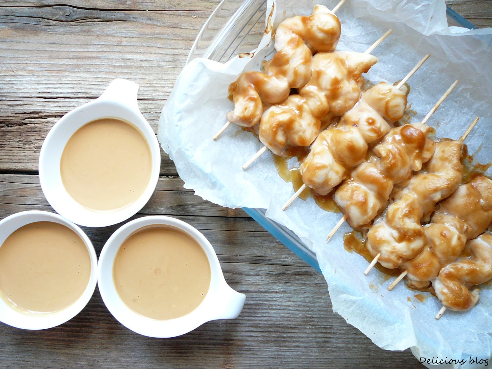 Delicious blog: Kuřecí špízy s omáčkou Satay