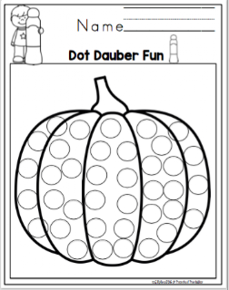 Fall Dot Dauber Fun ~ Preschool Printables