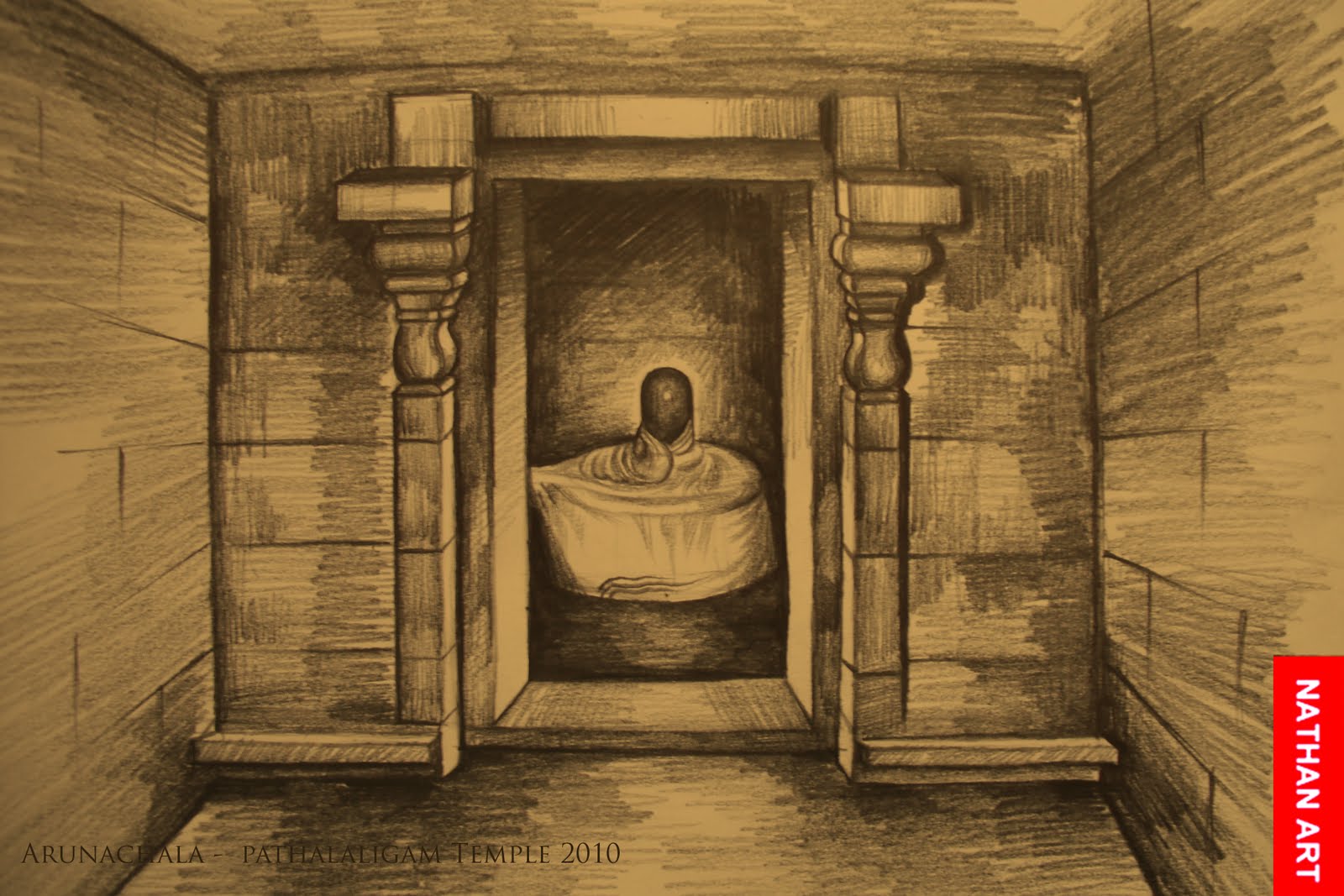 Pathala Lingam at Arunachaleswarar Temple by karthigainathan