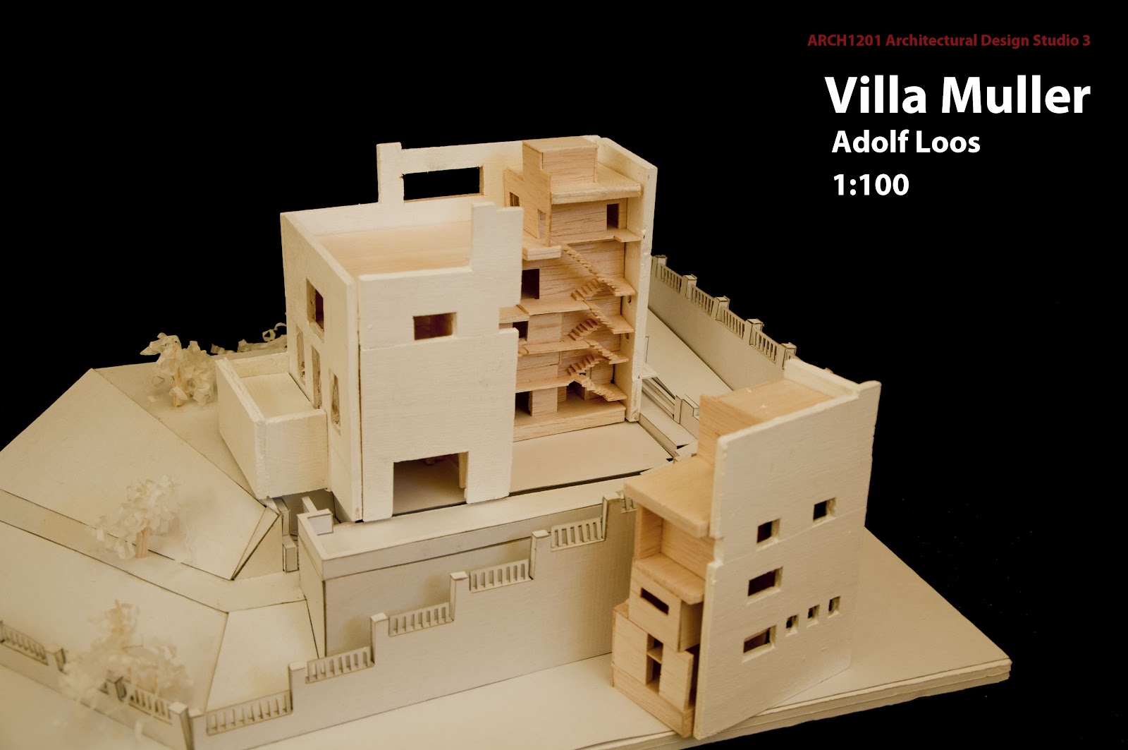 Architectural Design Studio: Project 1- 1:100 Villa Muller Model
