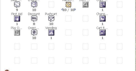 [Ragnarok] รายละเอียด Skill Merchant - คู่มือข้อมูลเกม RAGNAROK อาชีพ ...