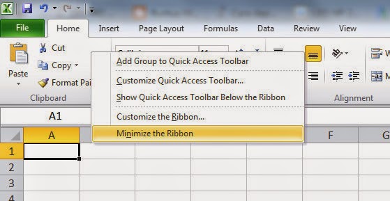 Cara memodifikasi ribbon microsoft excel ~ Belajar ms excel