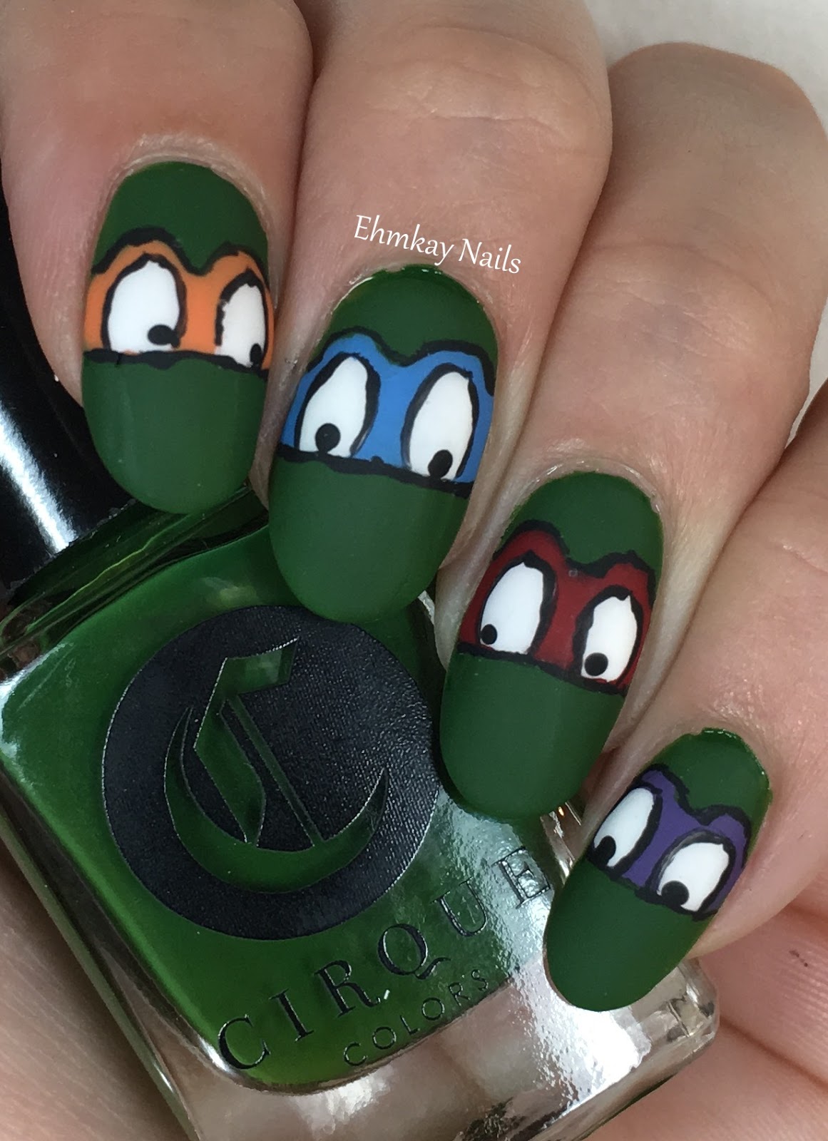 ehmkay nails: 80s Nail Art: Ninja Turtles Nail Art