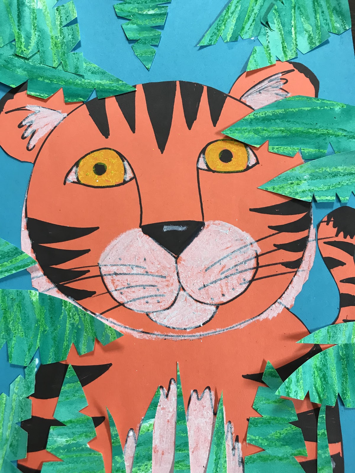 Elements of the Art Room: Kindergarten Tiger Collage