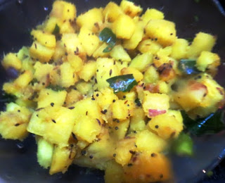 ಅಡಿಗೆ - Adige: Sweet Potato Palya or Dry curry