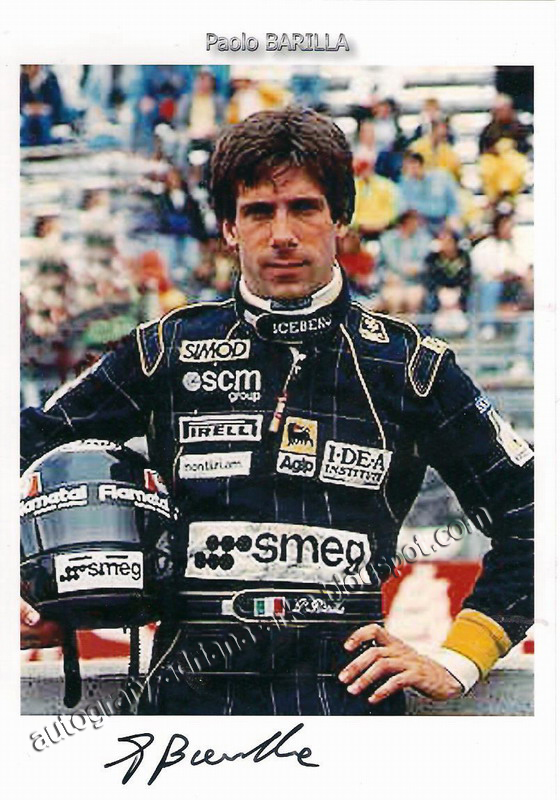 Autographs-F1: Paolo BARILLA