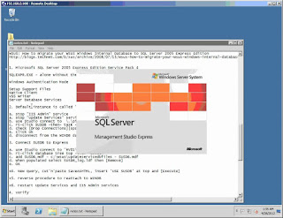 Windows Internal Database