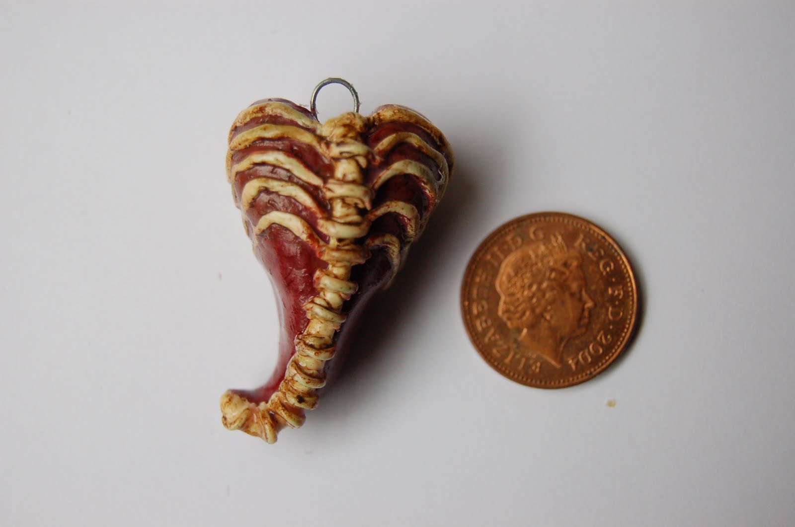 Hello, My Name is Fizz...: Polymer clay heart- Spine